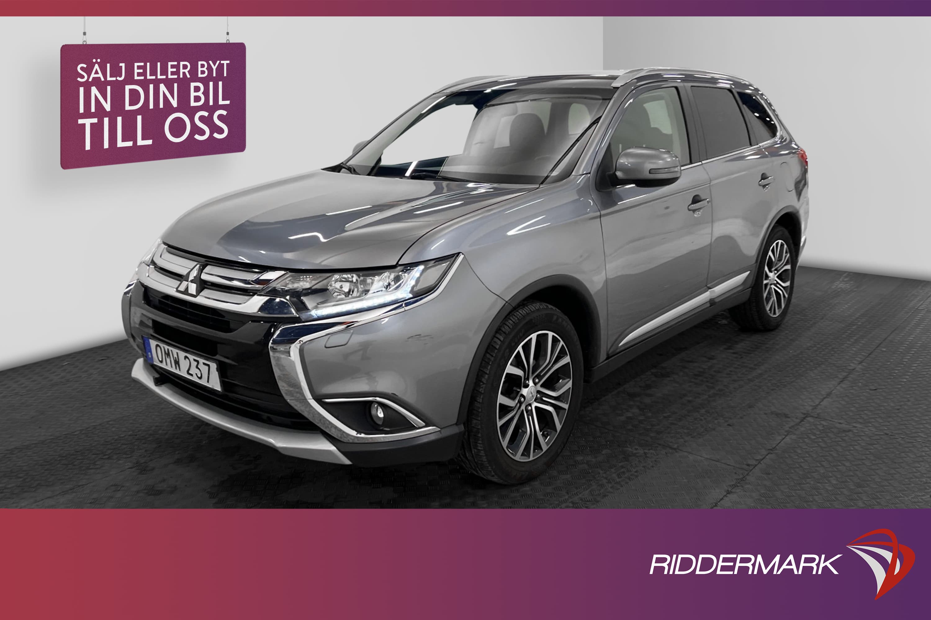 Begagnad Mitsubishi Outlander 2016 OMW237 | Riddermark Bil