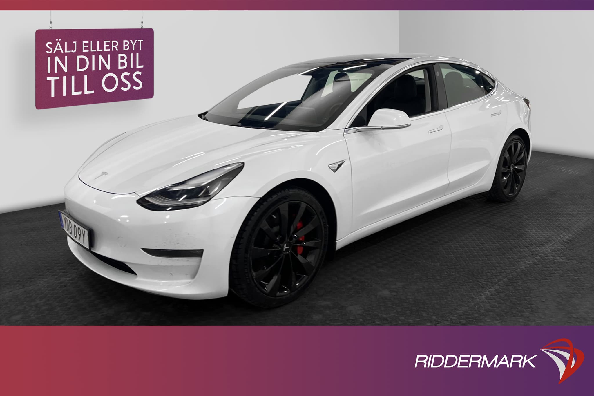 Begagnad Tesla Model 3 Performance AWD 510hk 2020 | Riddermark Bil